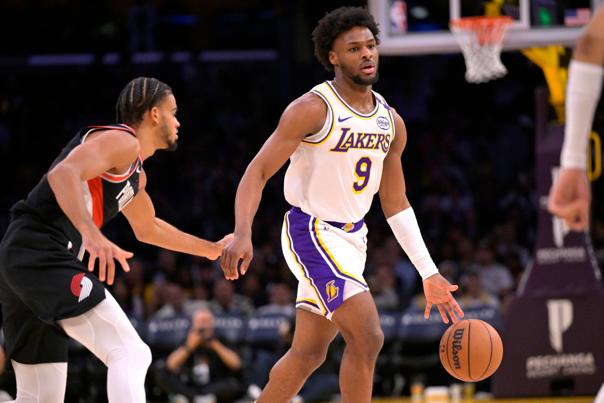 Bronny James Steps Up His Defense vs Portland Trailblazers - Athlon Sports