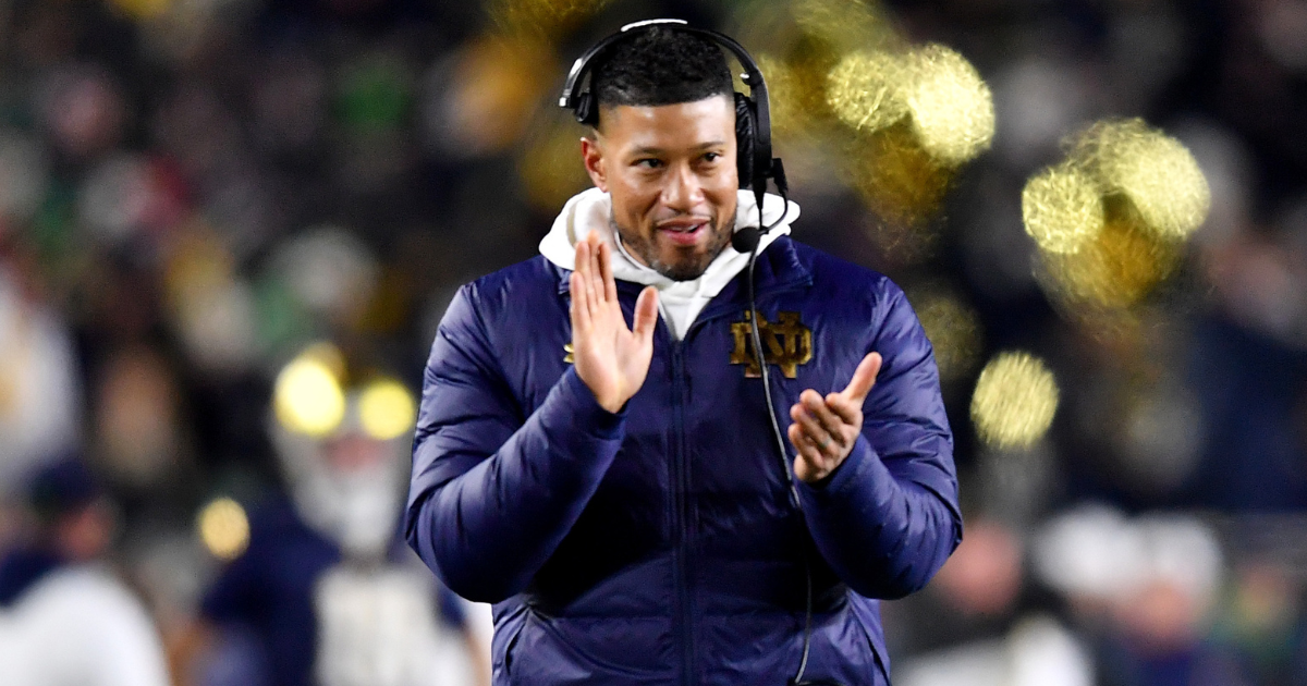 Notre Dame Head Coach Marcus Freeman Wins The Bobby Dodd Coach of the ...