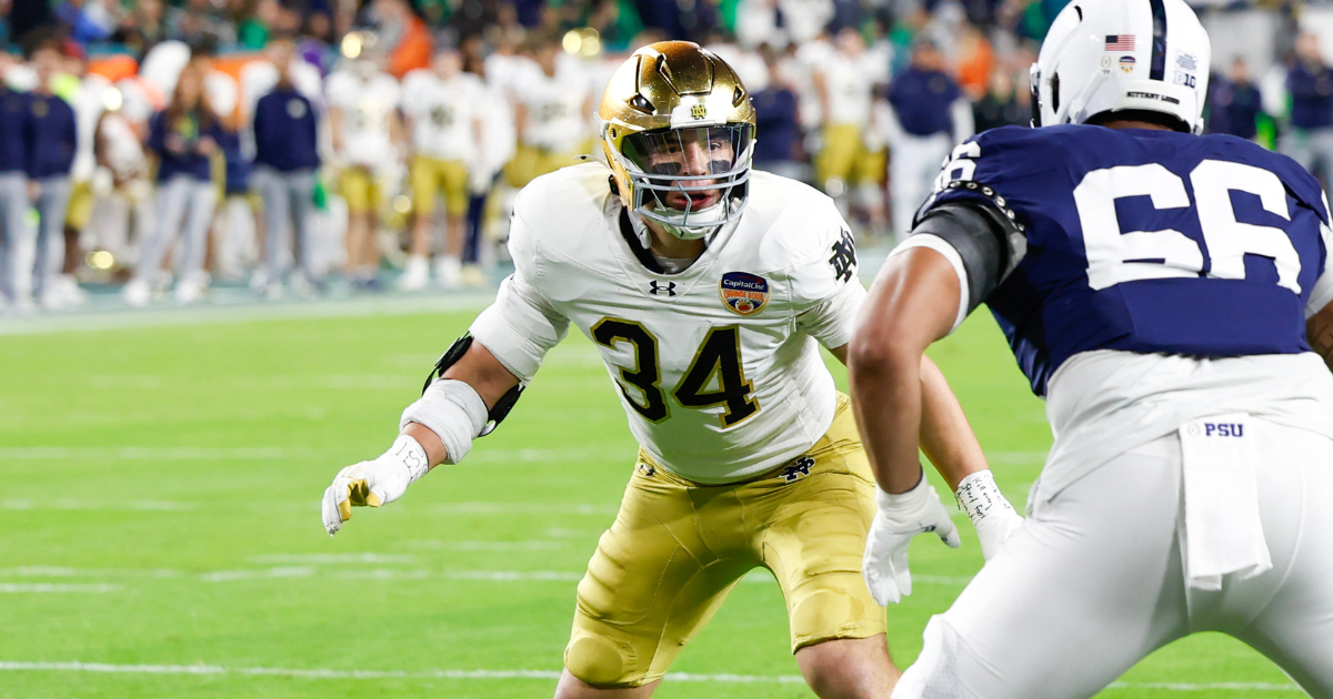 Notre Dame Standout Drayk Bowen Named A Top Linebacker In College ...