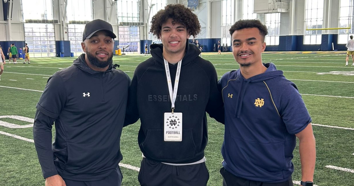 Elite 2027 Wide Receiver Quentin Burrell Continues Building A Strong Bond With Notre Dame ...