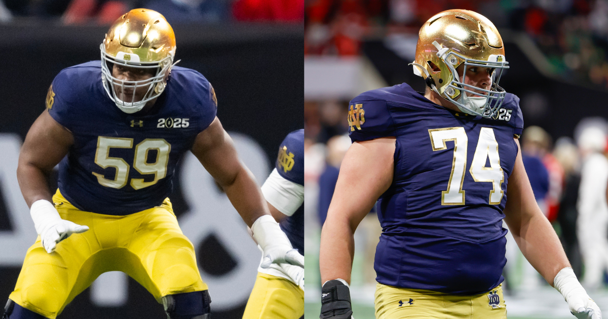 Notre Dame Offensive Linemen Named To The Outland Trophy Watch List ...