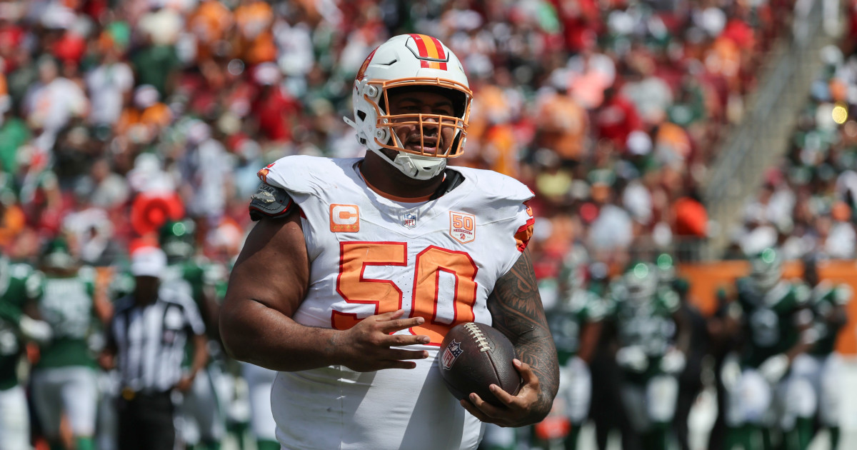 Vita Vea’s Touchdown Celebration Catches Attention During Bucs-Jets ...