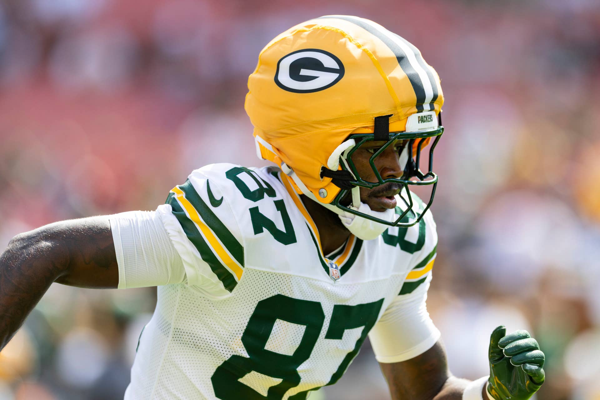 Why No. 87 on the Packers Helmet is so Big - Athlon Sports