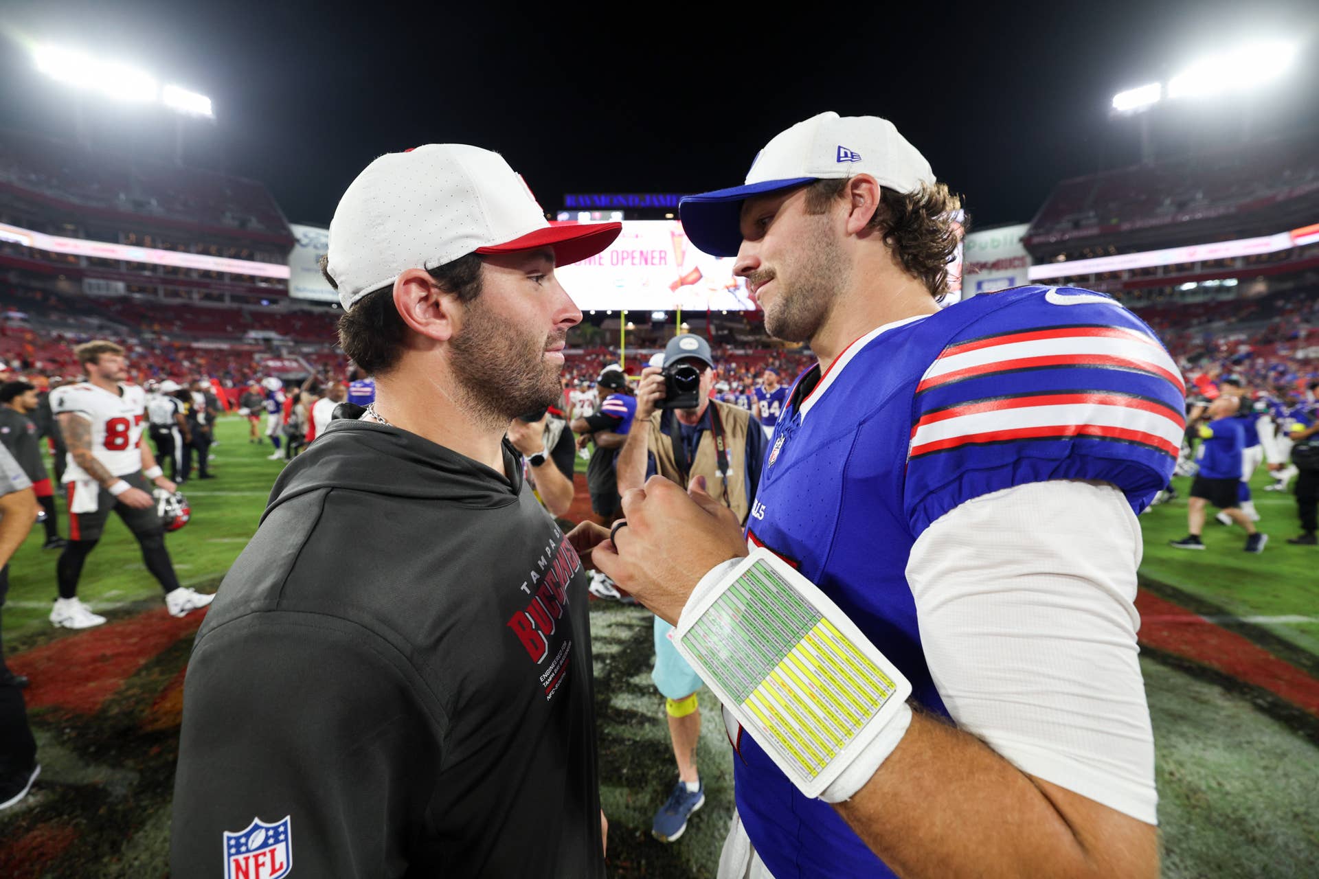 NFL Sends Message After Josh Allen, Baker Mayfield Postgame Handshake ...