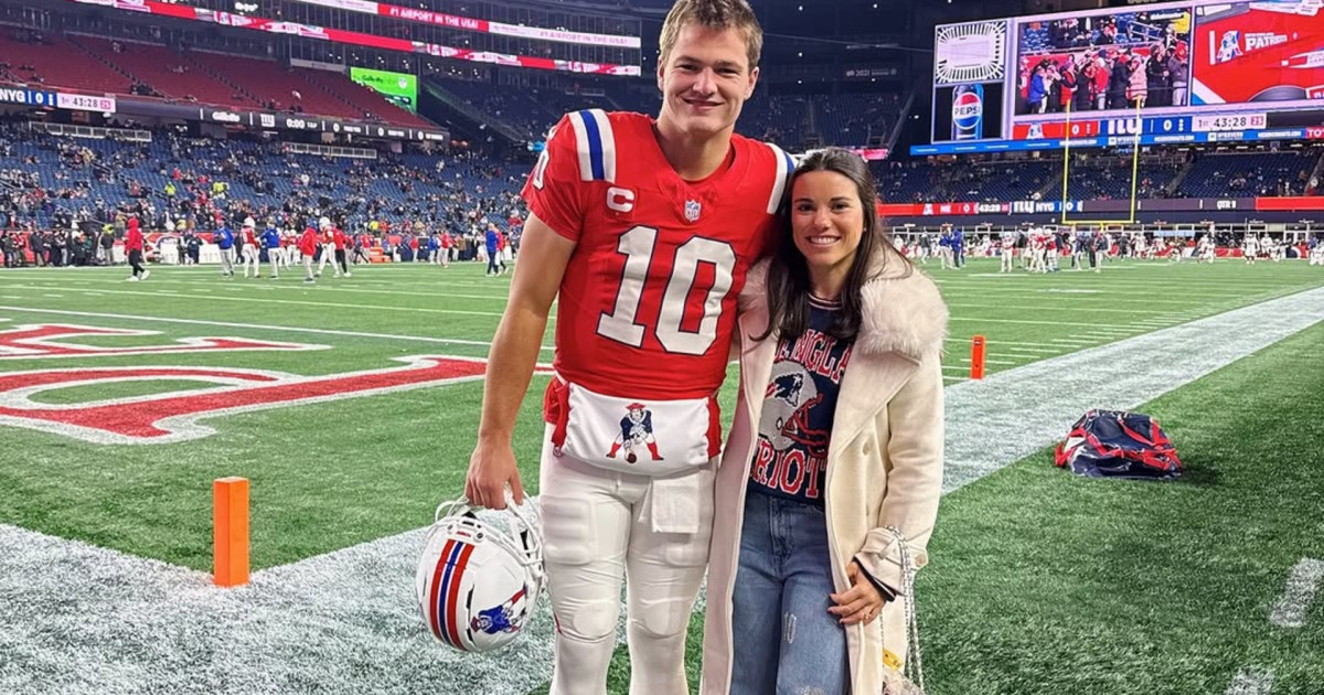 NFL Reacts to Drake Maye’s Wife's Outfit During AFC Championship Game ...